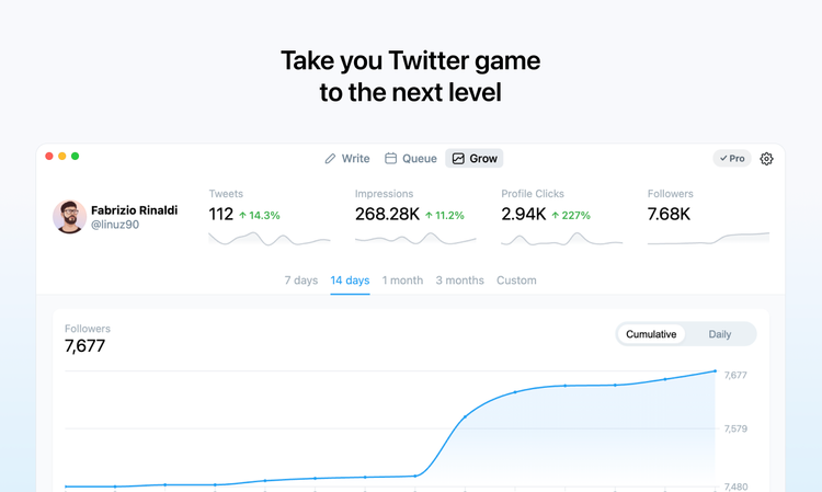 New Typefully "Grow" Tab | Typefully Changelog